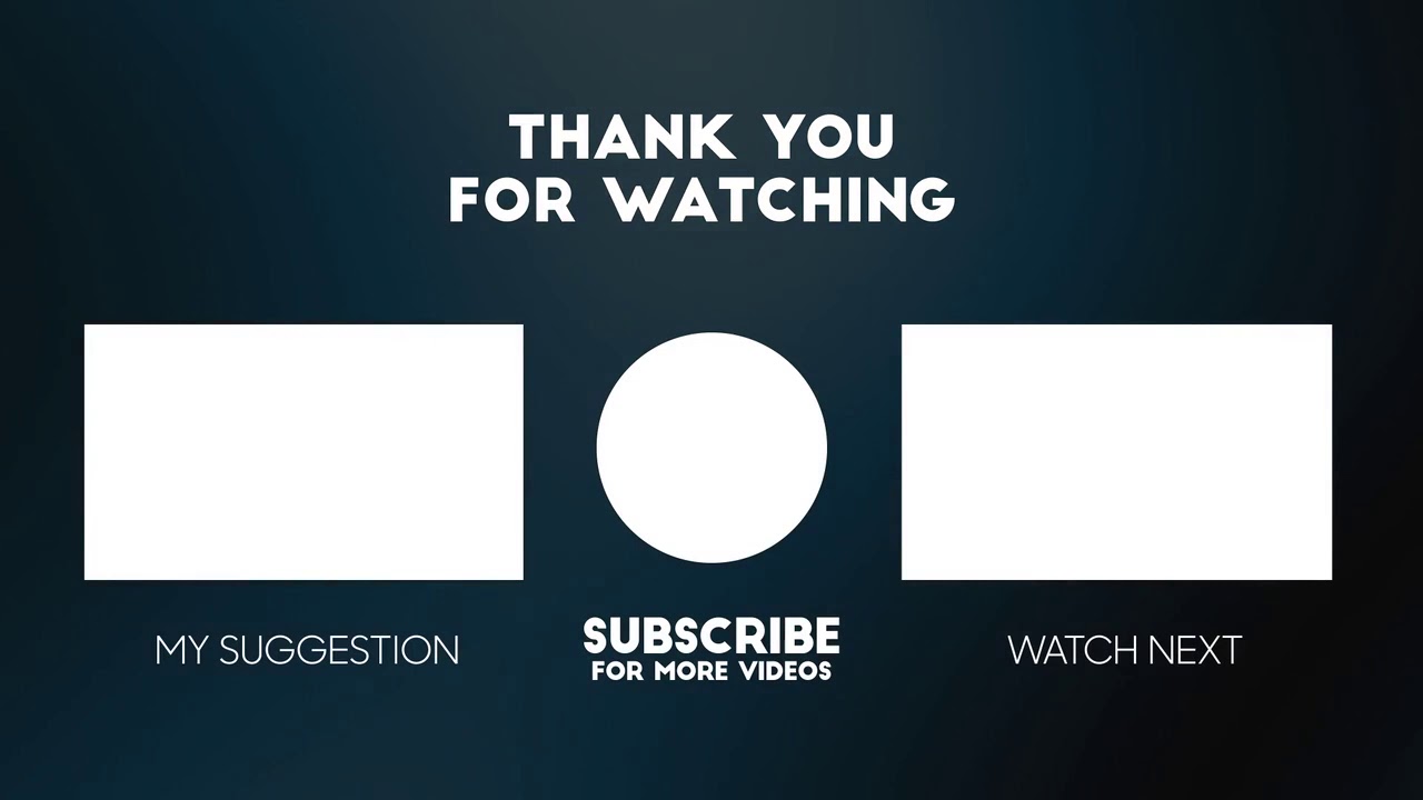 End Card Template No Copyright Video Youtube