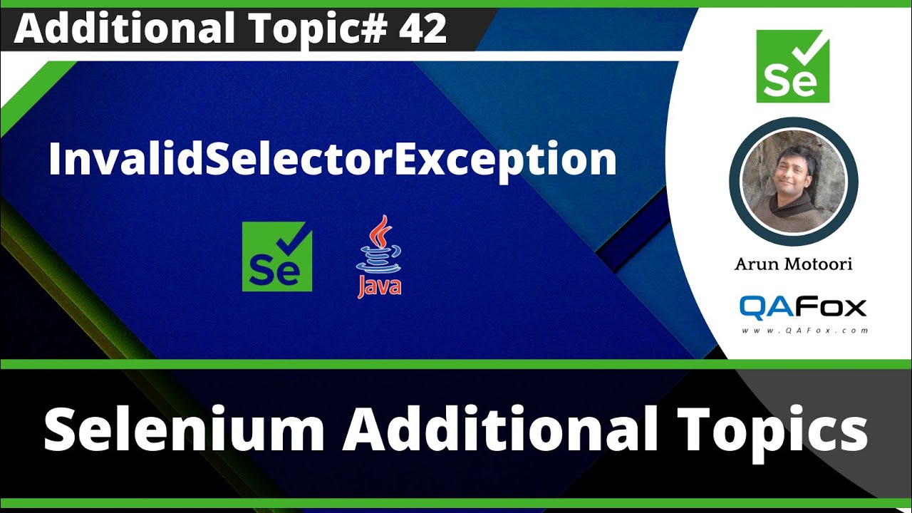Invalidselectorexception Selenium Exception Type Youtube