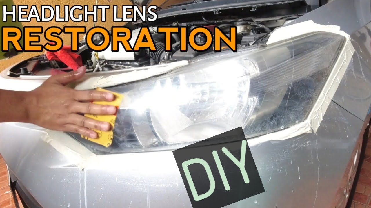 Headlight Lens Restoration Diy Easy Tutorial Youtube