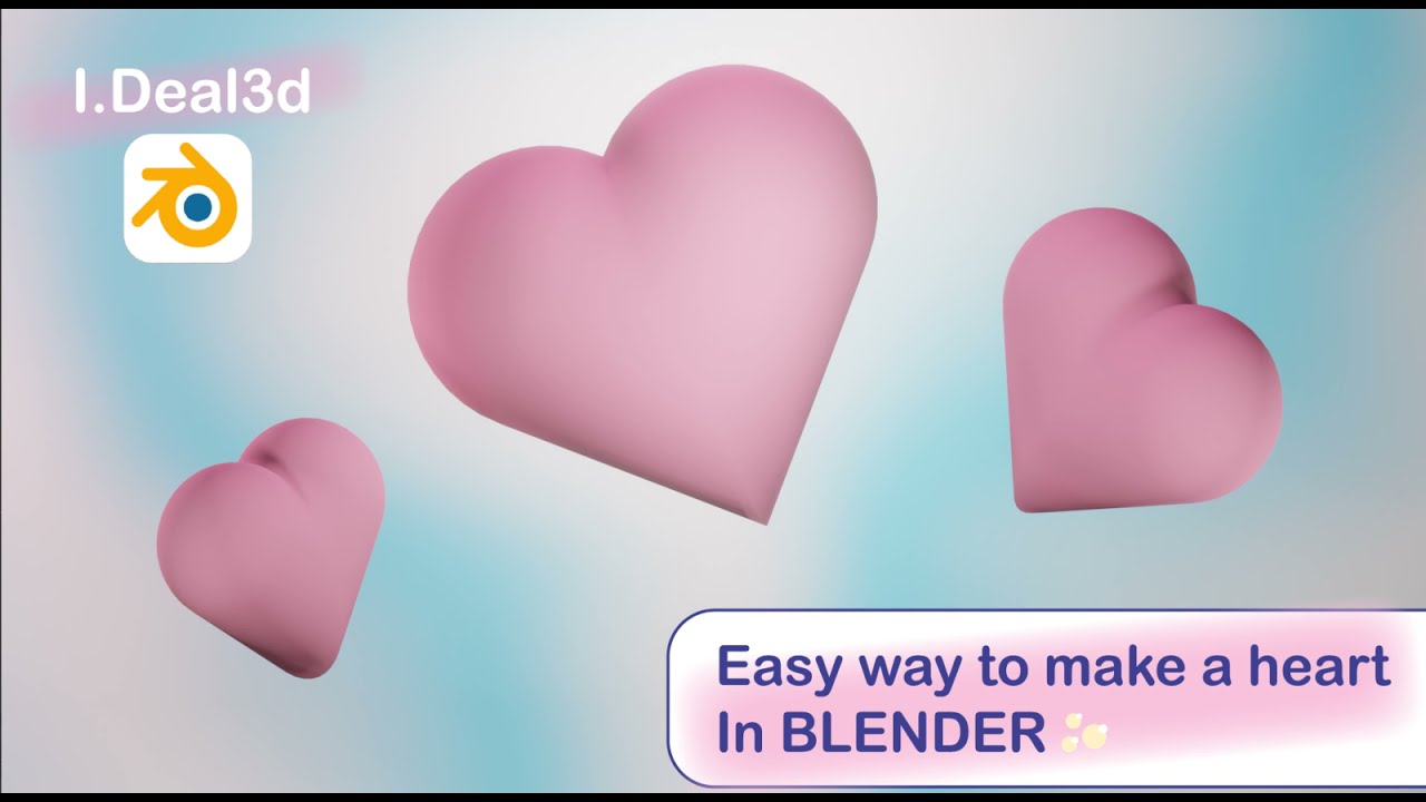 Easy Way To Make A Heart In Blender Youtube