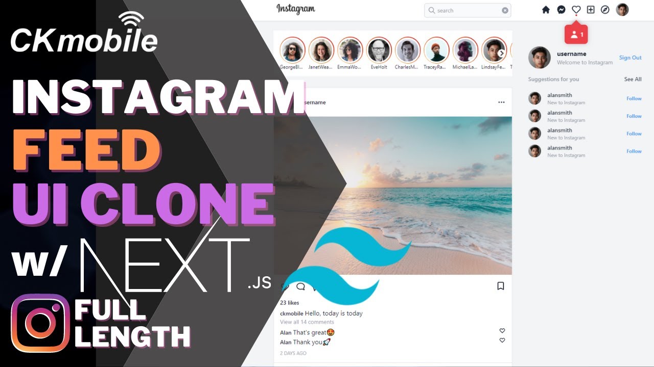 Let S Build An Instagram Home Page Ui Clone With Next Js And