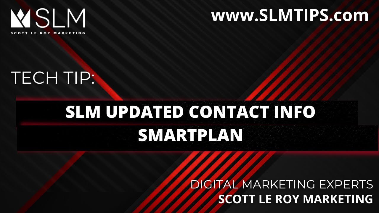 Tech Tip Slm Updated Contact Info Smartplan Youtube
