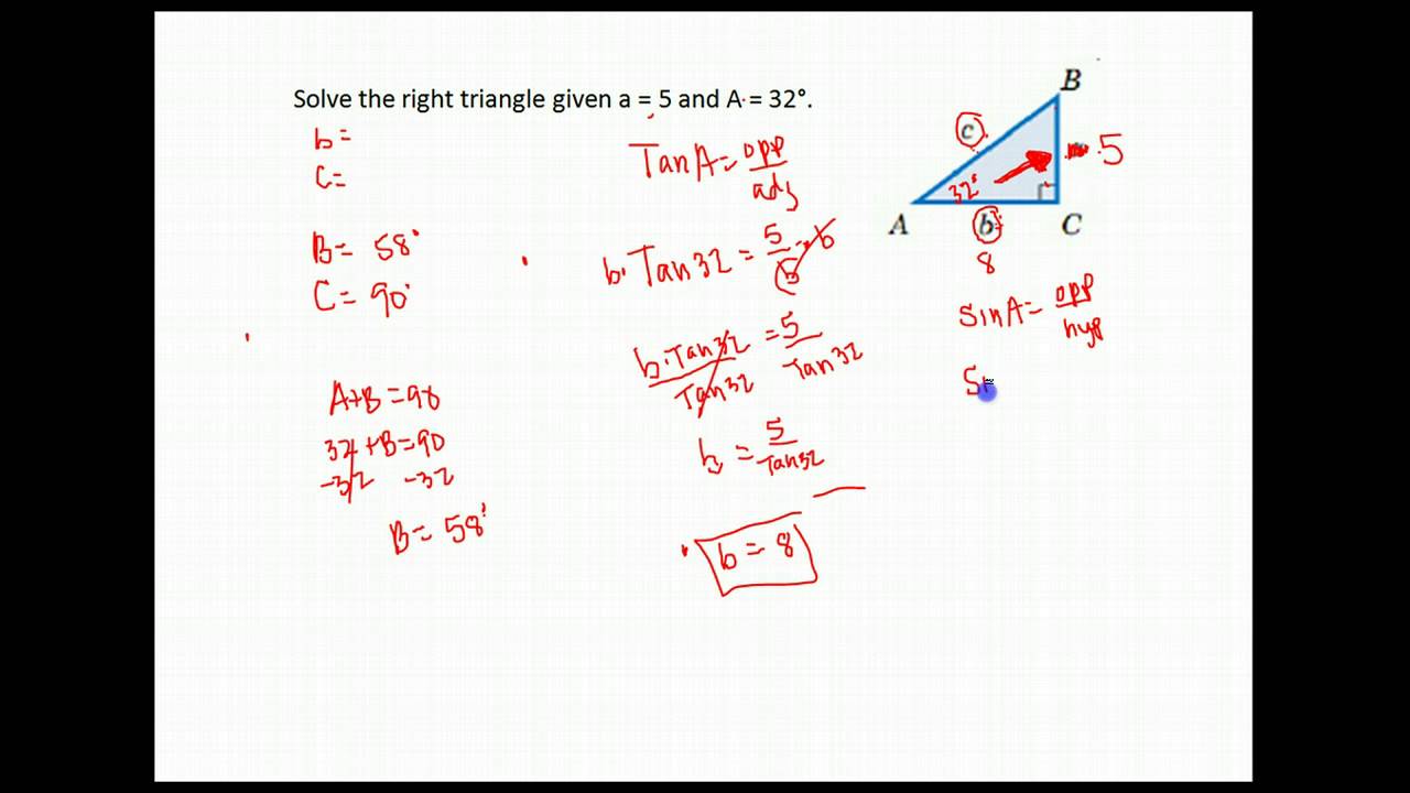 How To Find Angle Of Right Triangle Given One Side At Gregorio Fields Blog
