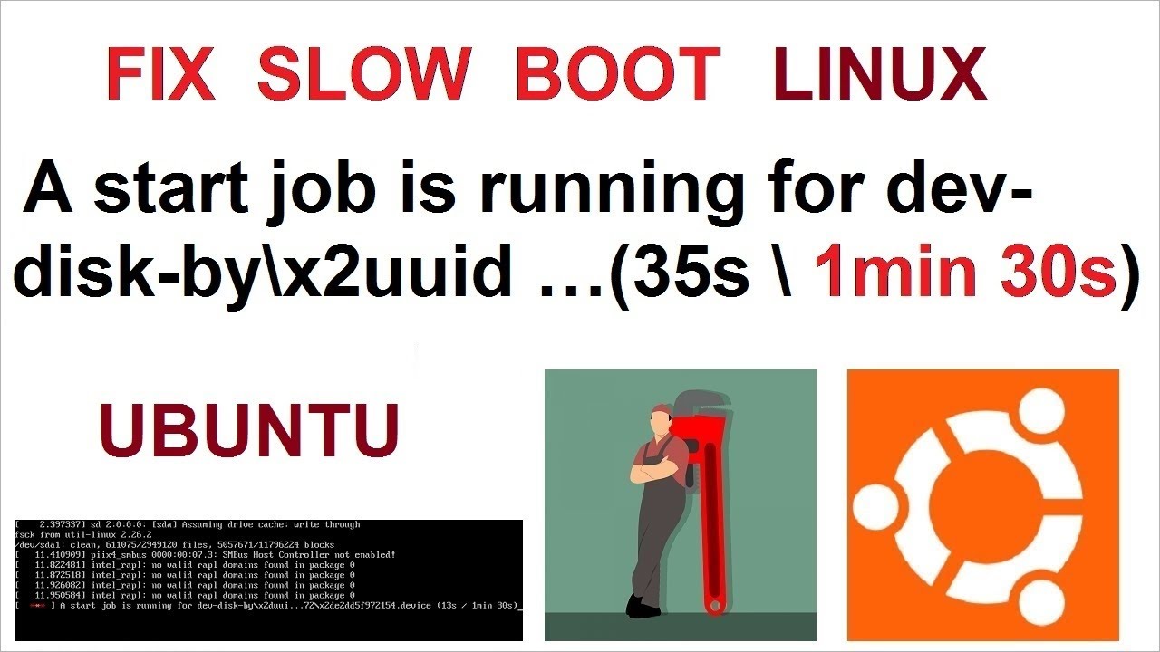 How To Fix Slow Boot Ubuntu Linux Uuid Swap Partition A Start Job
