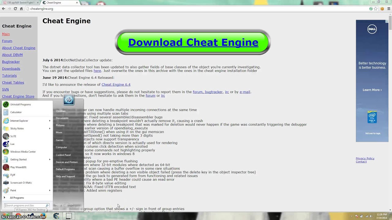 How To Install Cheat Engine 2014 Youtube