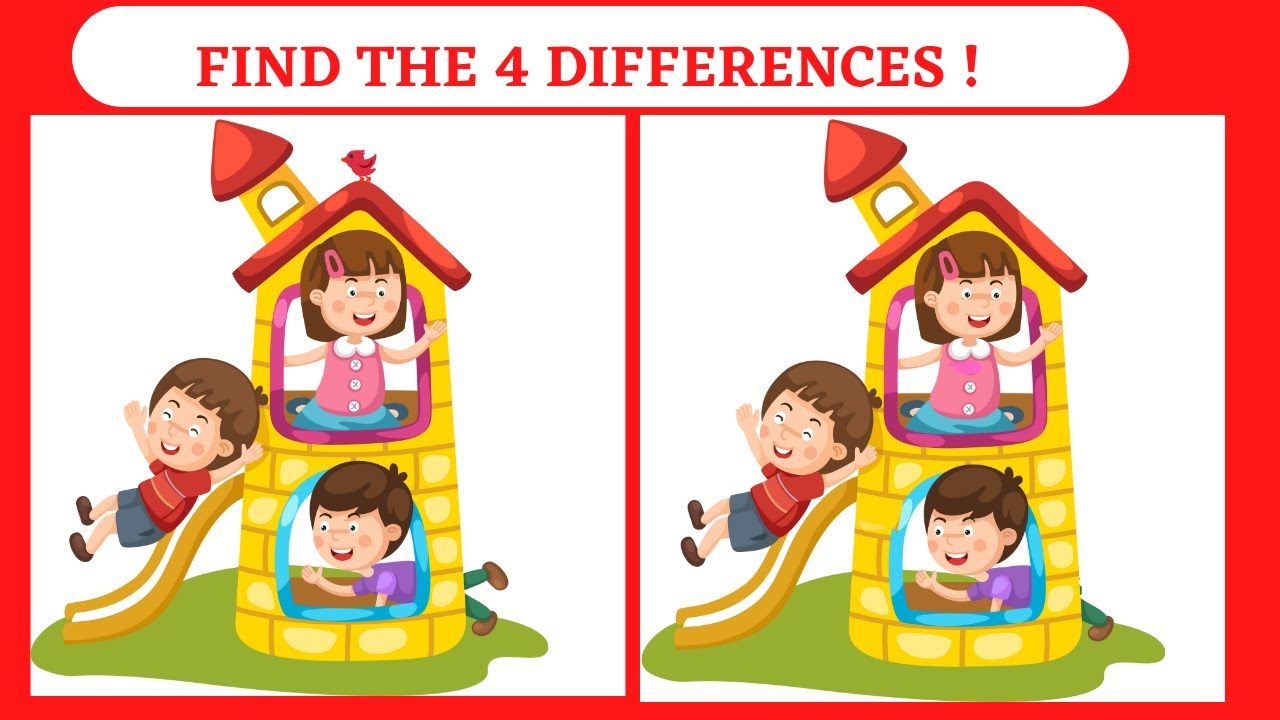 Find The 4 Differences In The Picture Find The Differenece Spot The