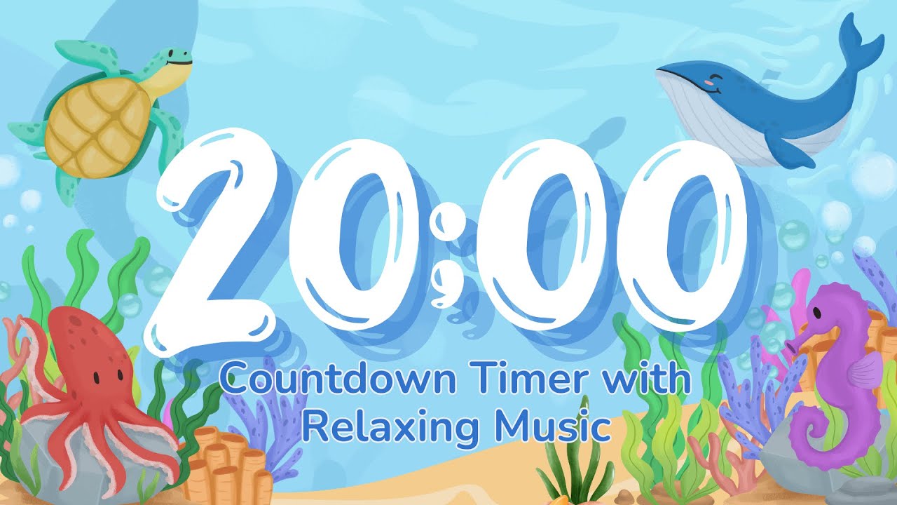 20 Minute Timer With Relaxing Music And Alarm Ocean Theme Youtube