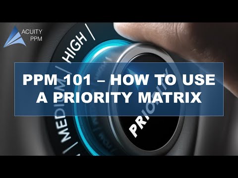 Ppm 101 How To Effectively Use A Priority Matrix Youtube
