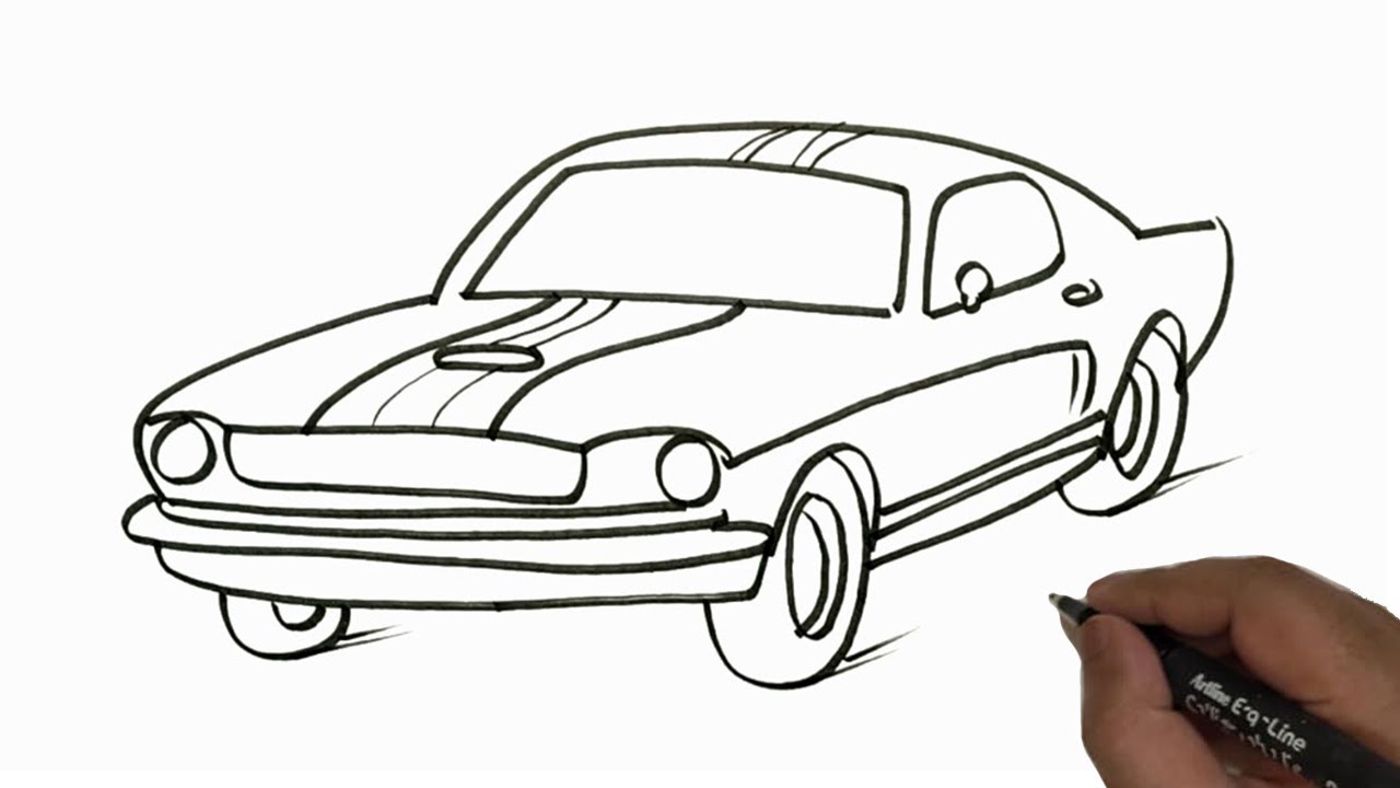 How To Draw Car Mustang