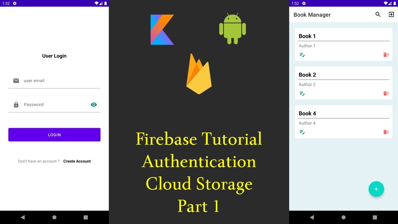 Android Firebase Authentication And Cloud Storage Part 1 Youtube