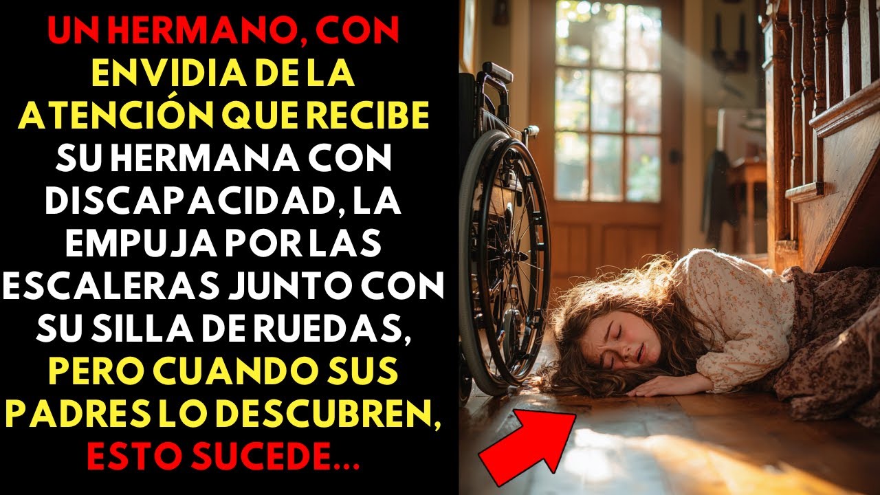 Hermano Empuja A Su Hermana En Silla De Ruedas Por Envidia Pero