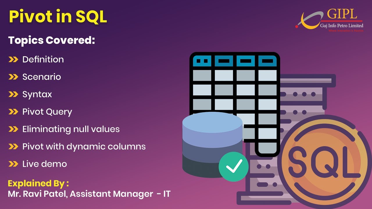 Pivot In Sql Youtube