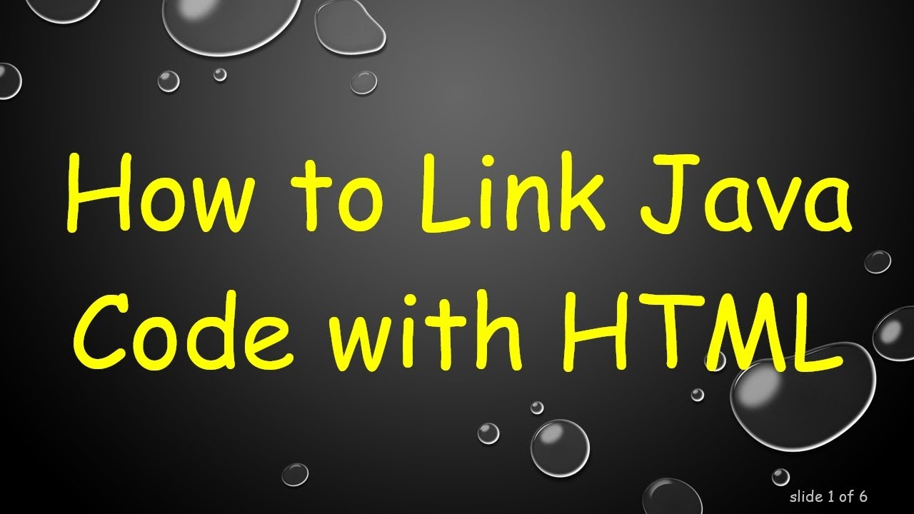 How To Link Java Code With Html Youtube