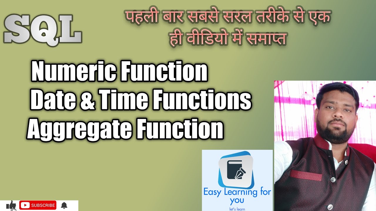 Numeric Function Date And Time Function And Aggregate Function In Mysql