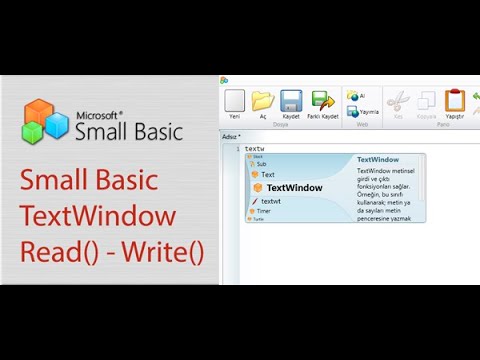 Small Basic Textwindow Raed Write Kullan脹m脹 Youtube