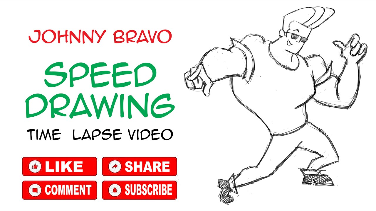 How To Draw Johnny Bravo Youtube