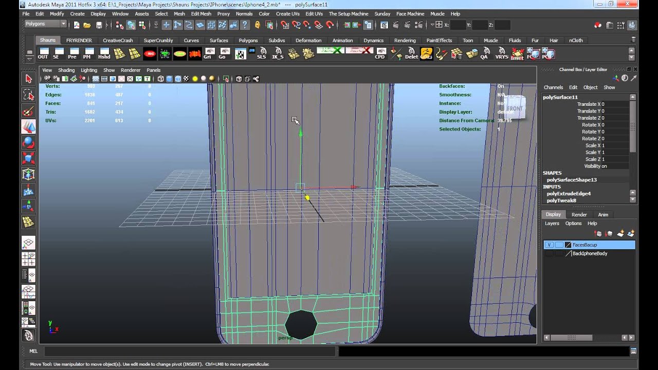 Tutorial Modeling Texturing Shading And Rendering The Iphone In Maya