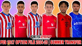Pes 2017 Option File 2024 Summer Transfers Pes 2017 New Option File ...