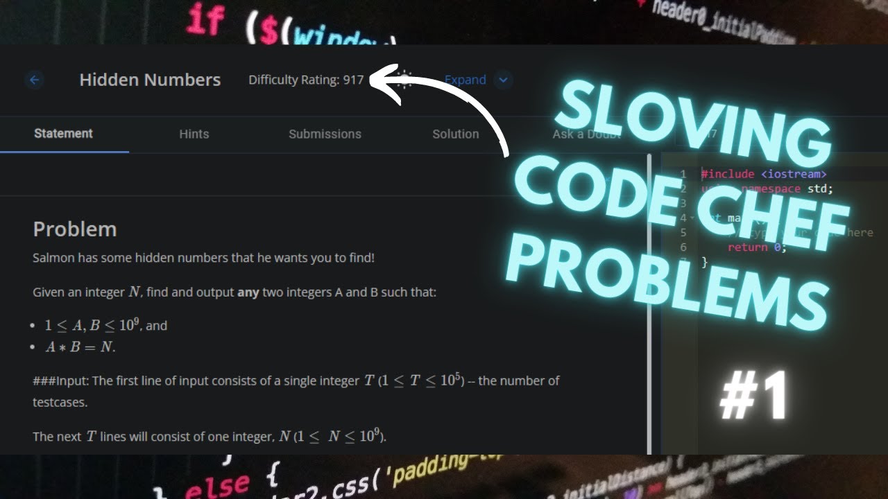 Being Coder рџ ёвђќрџ Solving Codechef Problem 1 Youtube