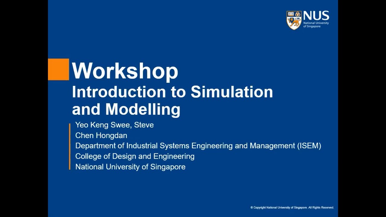 Introduction To Simulation Modelling Workshop Youtube