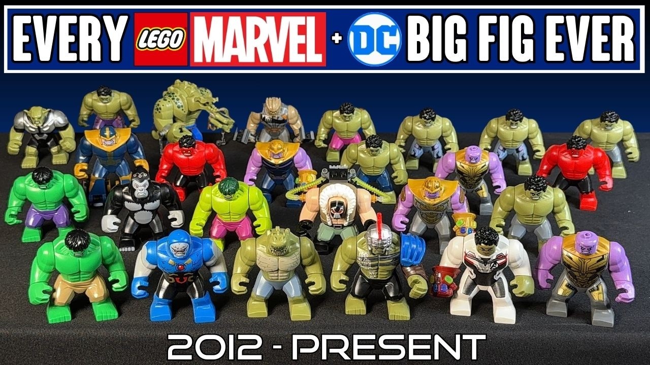 Comparison Every Lego Big Fig From Marvel And Dc Ever Made 2012