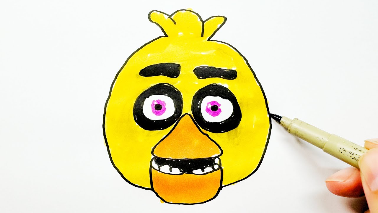 How To Draw Chica Head