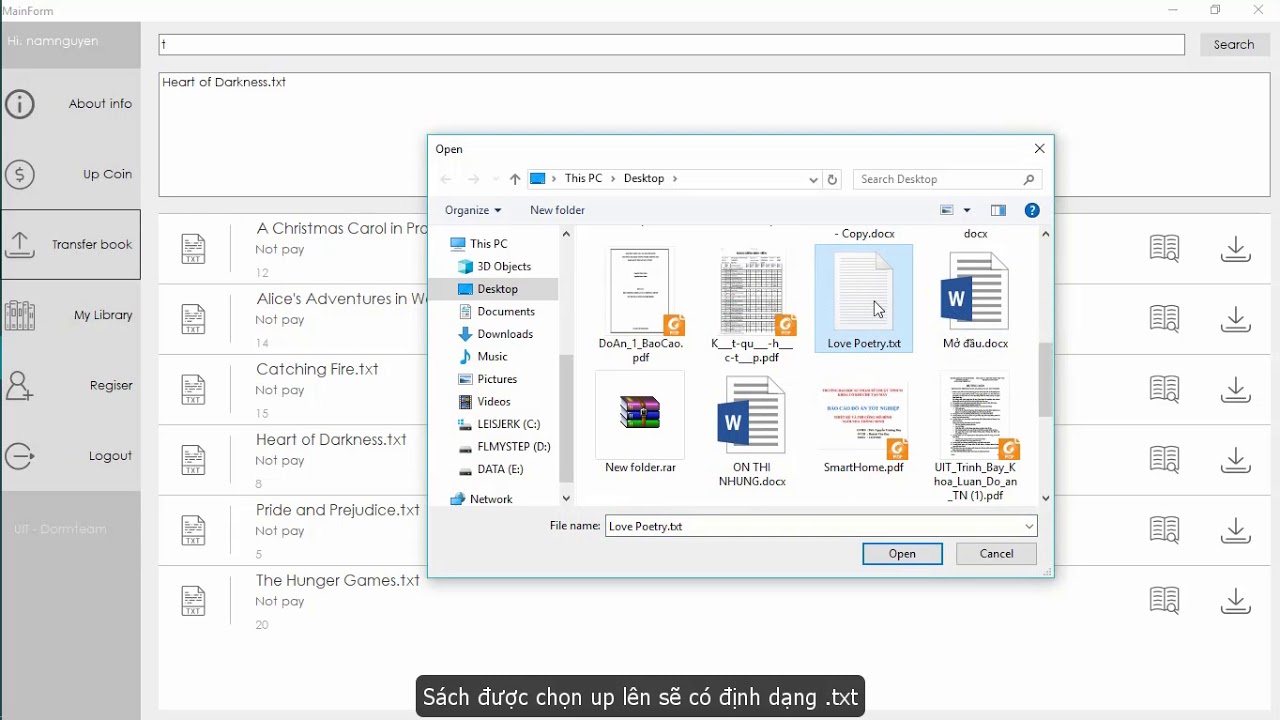 Demo Basic Network Programming Library Project Nt106 I11 Youtube