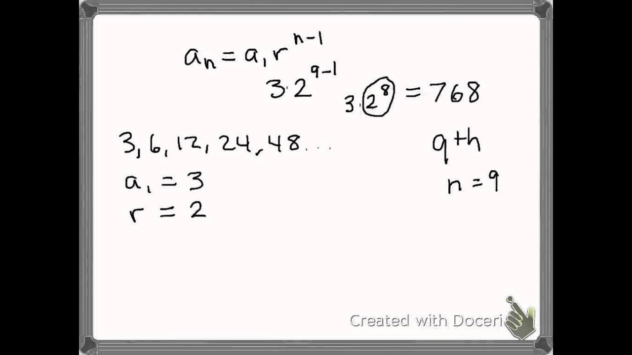 Geometric Sequence Formula Nth Term