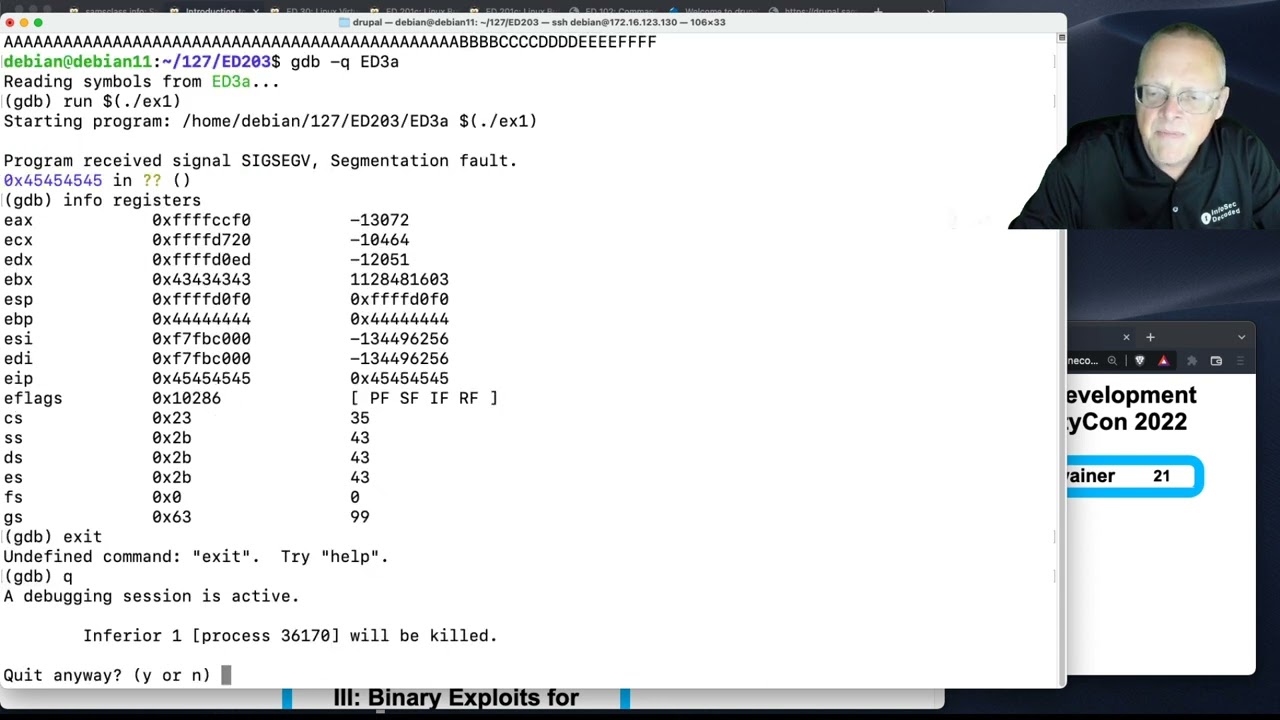 Ed 203 Linux Buffer Overflow With Listening Shell Youtube