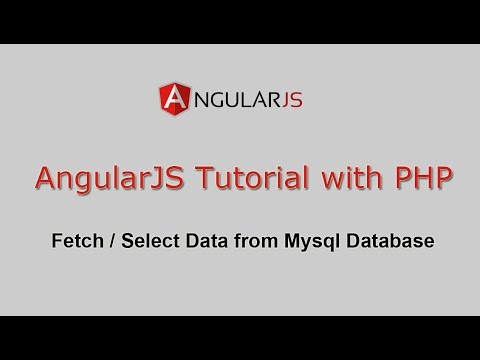 Angularjs Tutorial With Php Fetch Select Data From Mysql Database