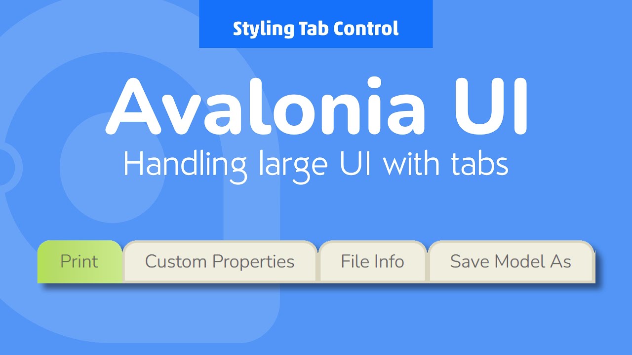 14 Avalonia Ui Real World Styling Tab Control Youtube