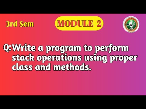 Vtu 3rd Sem Oop With Java Stack Operations Using Class Bcs306a