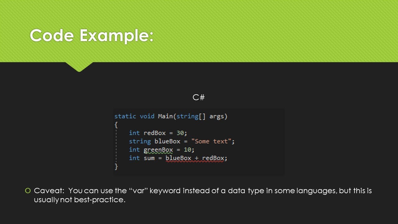 Programming 101 Data Types Youtube