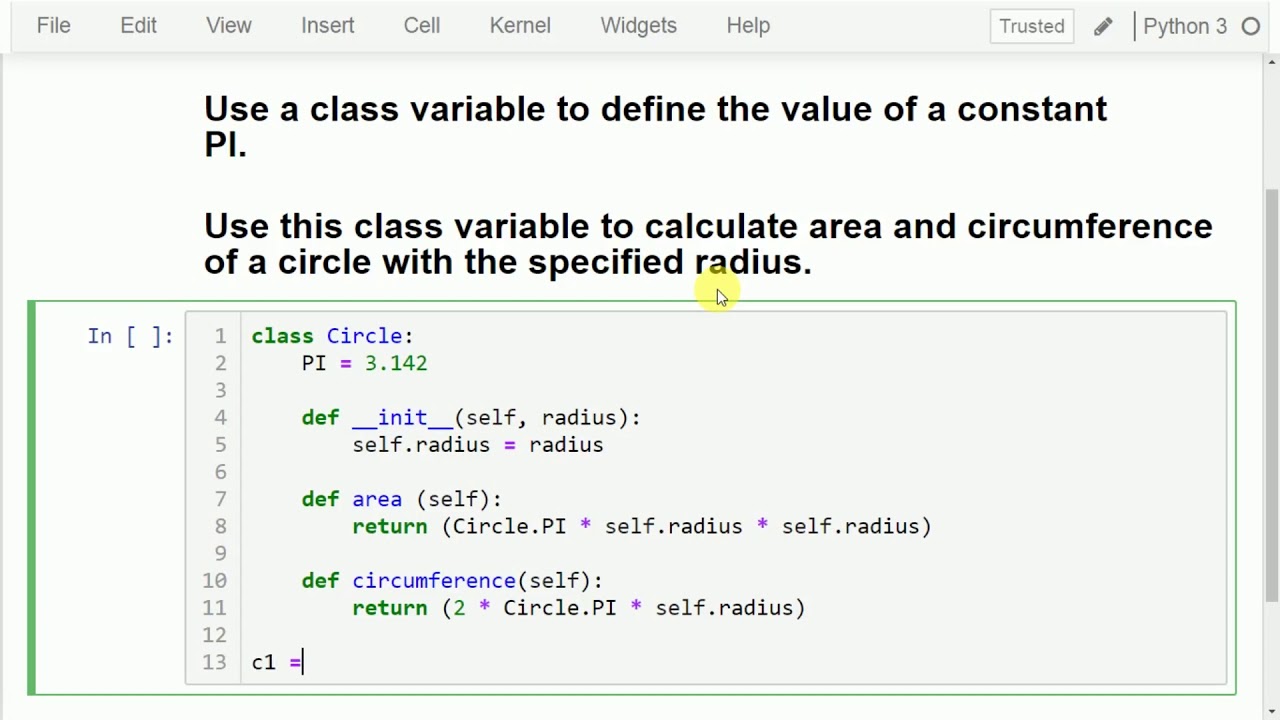 Python Program That Has A Class Named Circle And Find Area And