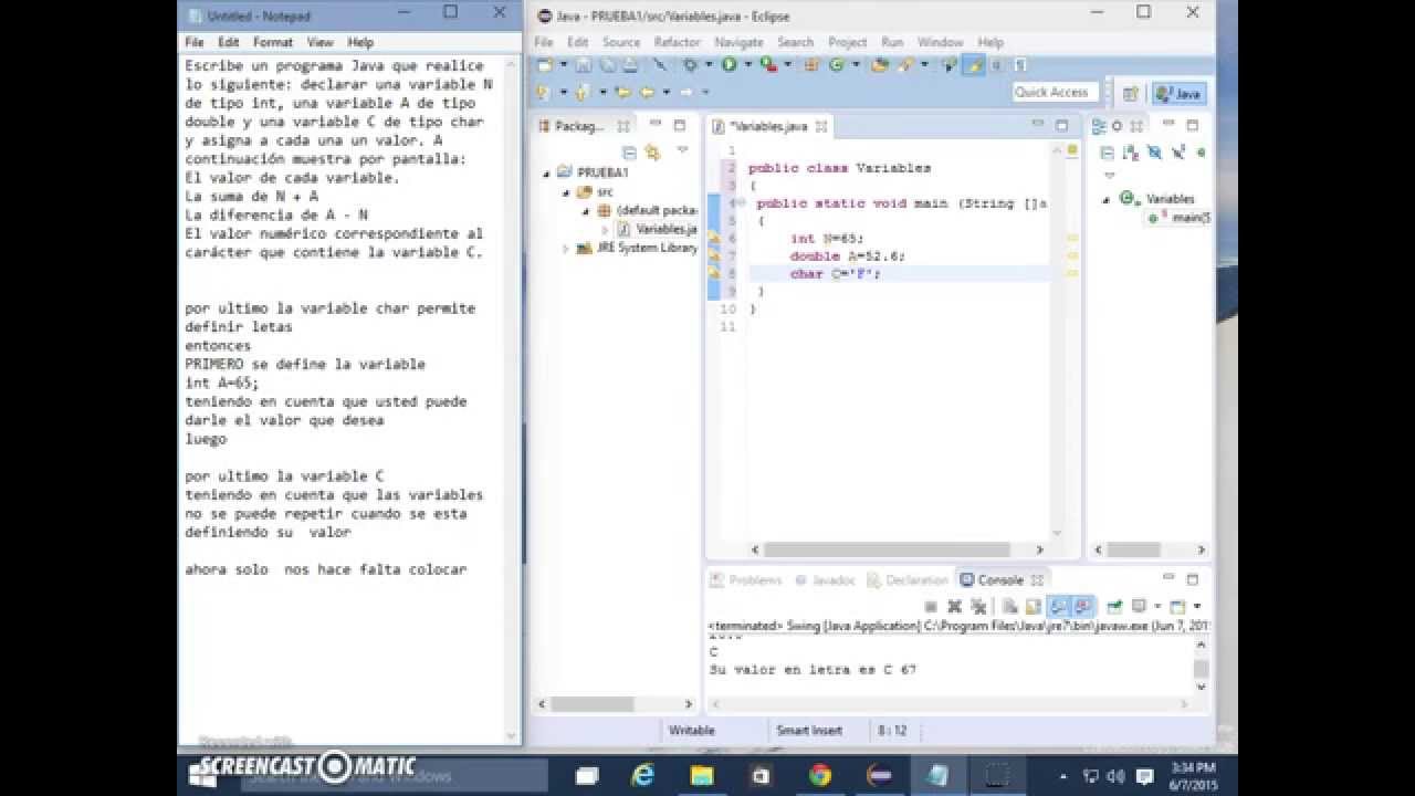Tutorial De Java Char Youtube