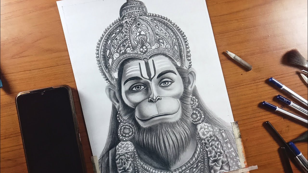 How To Draw Hanuman Drawing Lord Hanuman Drawing Hanuman Ji Ki Drawing Hanumantha Pencil Sketch