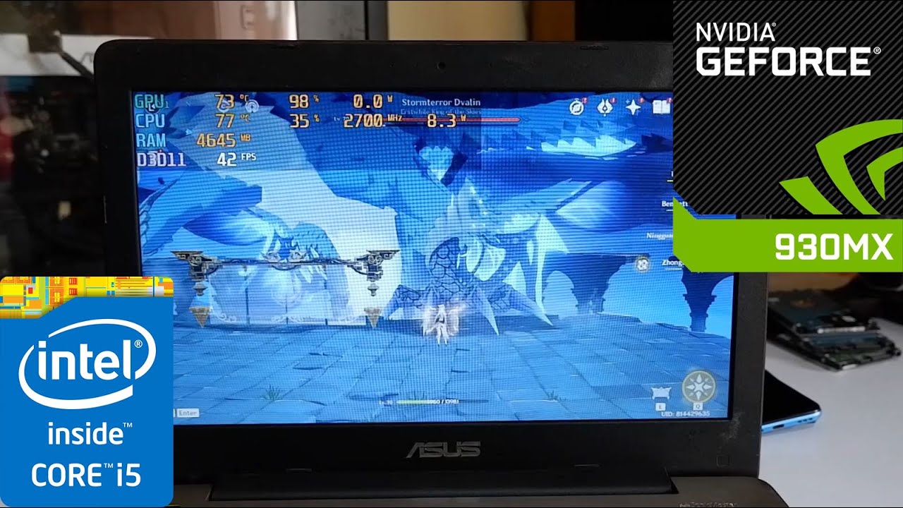 Nvidia 930mx Genshin Impact Asus X456ur I5 Gen6 8gb Ram 1tb Youtube