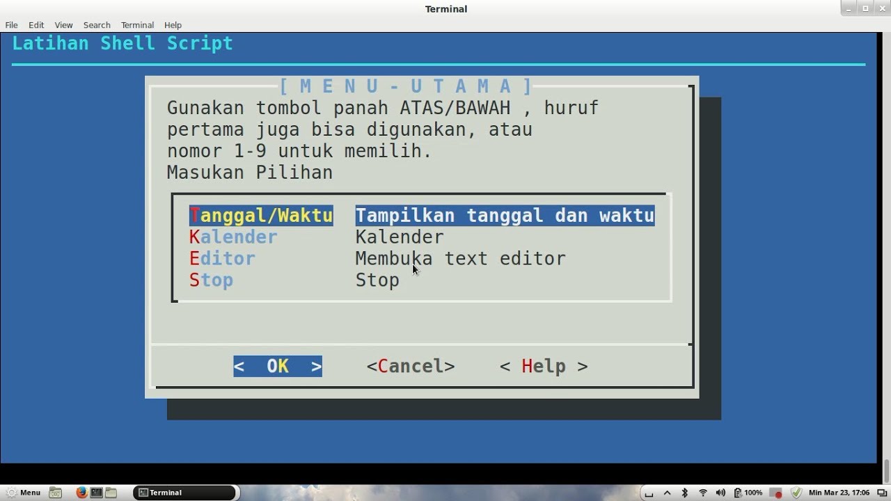 008 Tutorial Shell Script Linux User Interface Part Three Youtube