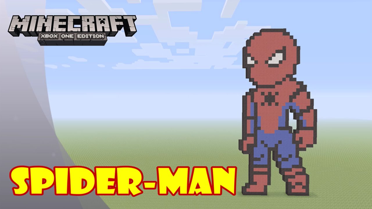 Minecraft Pixel Art Tutorial And Showcase Spider Man Youtube