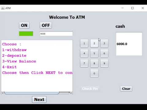 Atm Program Java Gui Youtube