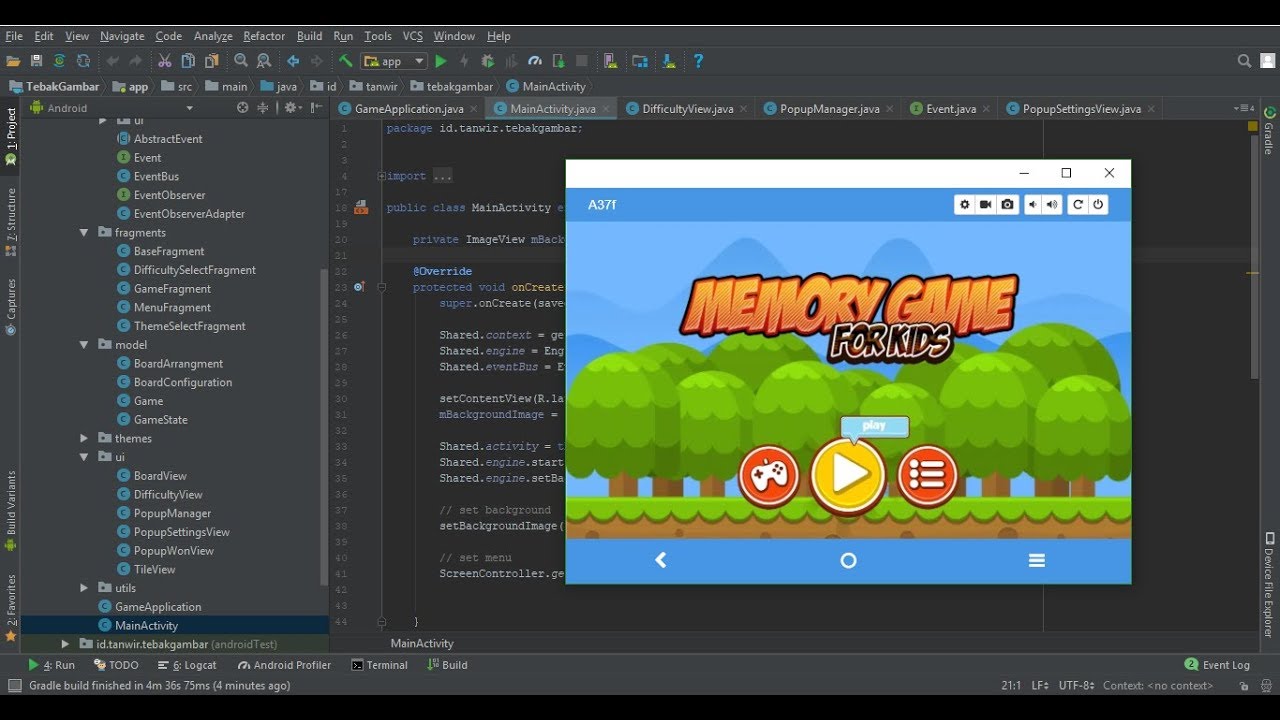 Android Studio Make Game Simple Youtube