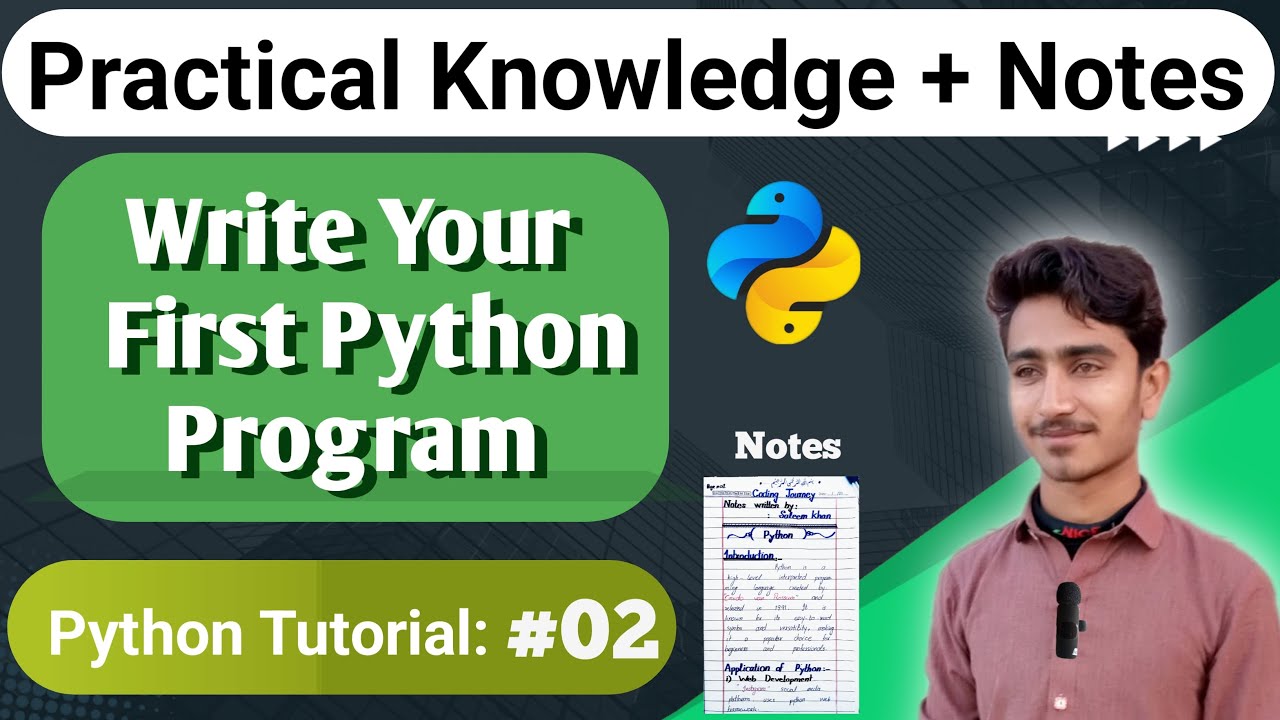 Write Your First Python Program Python Full Tutorial Lecture 02