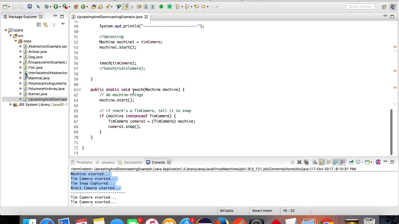 Java Upcasting And Downcasting Youtube