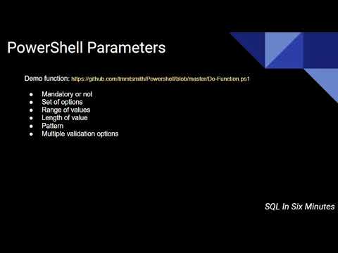 Powershell How To Validate Parameters Youtube
