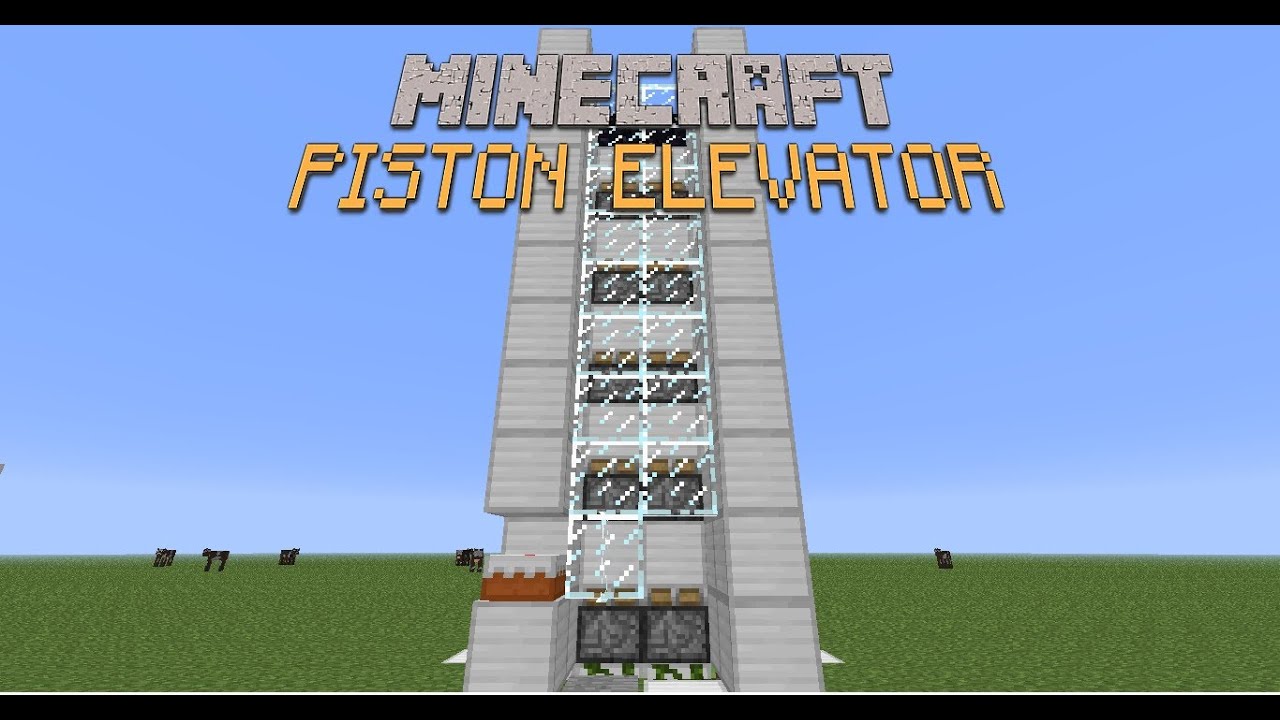Minecraft Tutorials Fast And Compact Piston Elevator 1 7 4 Youtube