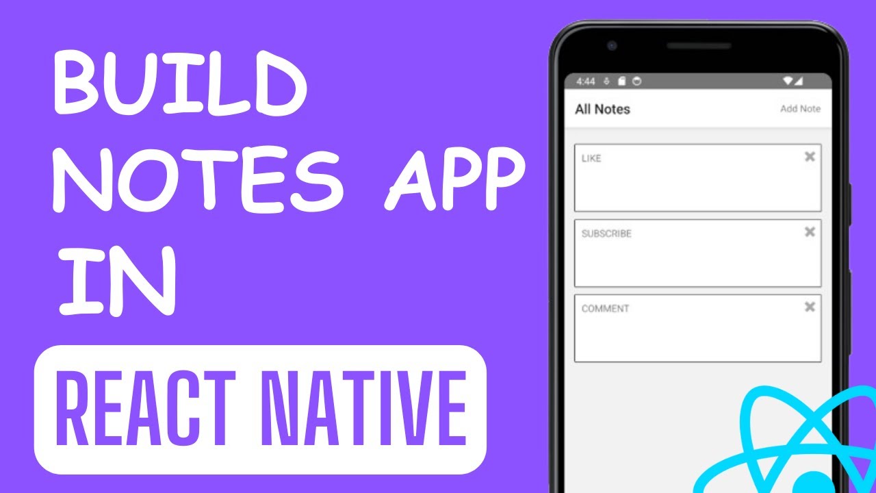 Note Taking Application Using React Native Cli Youtube