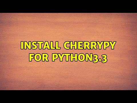 Ubuntu Install Cherrypy For Python3 3 Youtube