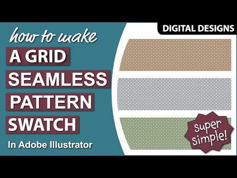 How To Make A Grid Seamless Pattern Swatch In Adobe Illustrator Youtube