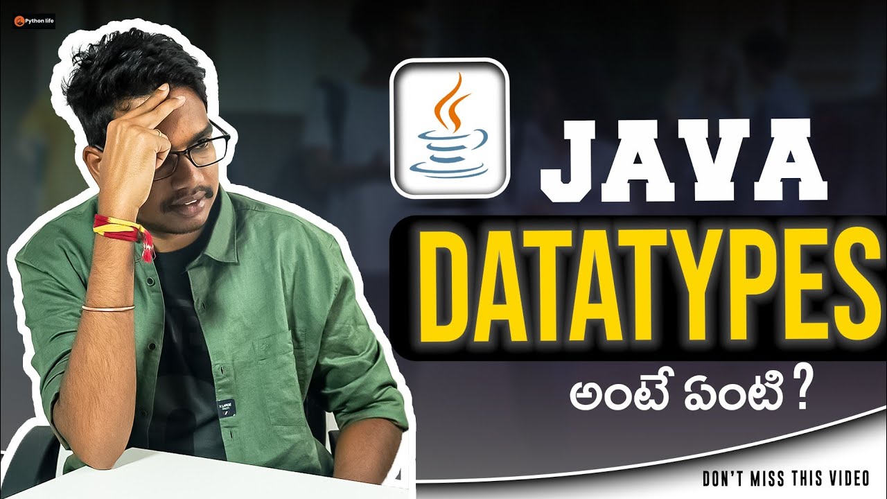 Java Data Types In Telugu Youtube