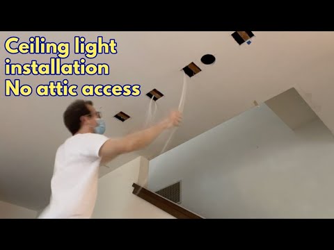 Ceiling Light Install Without Attic Access Or Existing Wiring Youtube